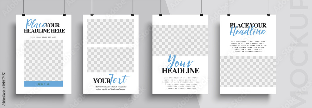 Set of Editable poster template. Can be used for poster, brochure ...