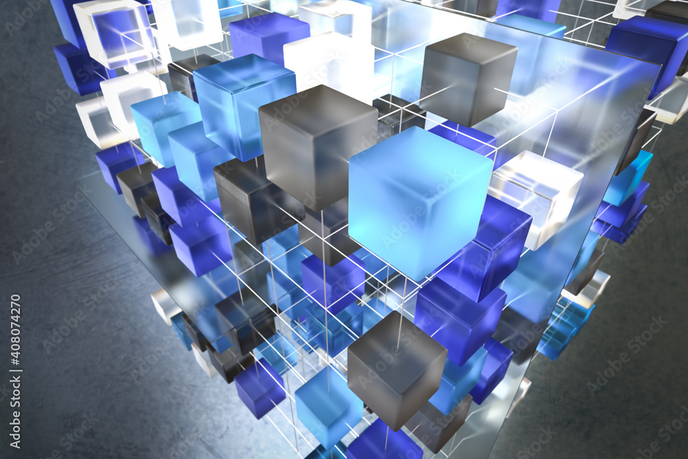 Data Warehouse concept. Slicing and dicing data cubes for business ...