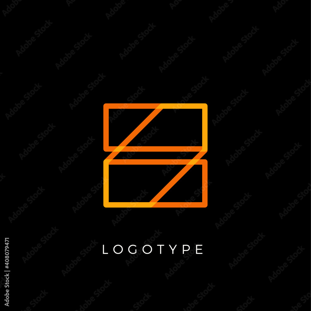 Geometric shape letter Z, line monogram, decorative logo concept ...