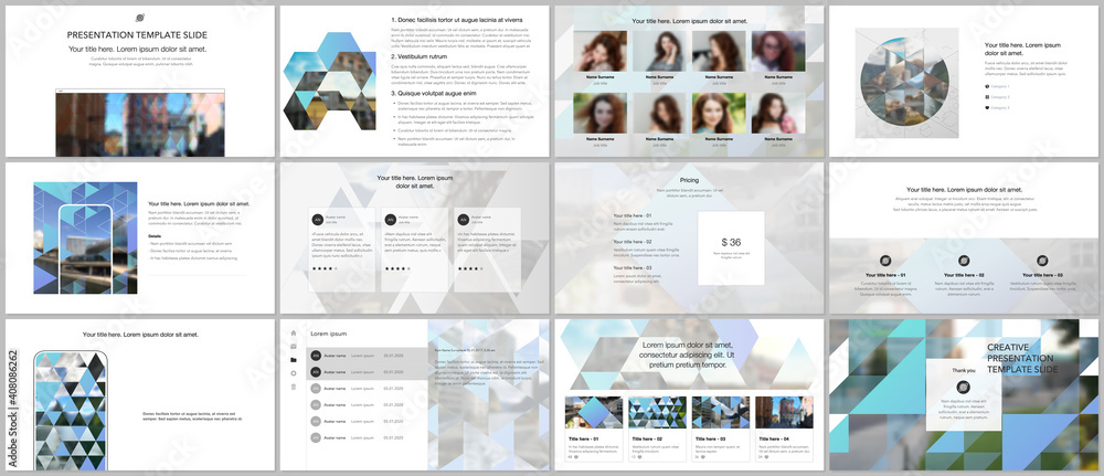 Vector templates for website design, presentations, portfolio ...
