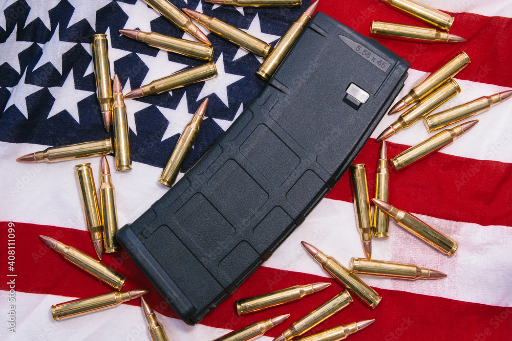 30 round bullet magazine for an AR-15 semi-auto assault rifle guns with ...