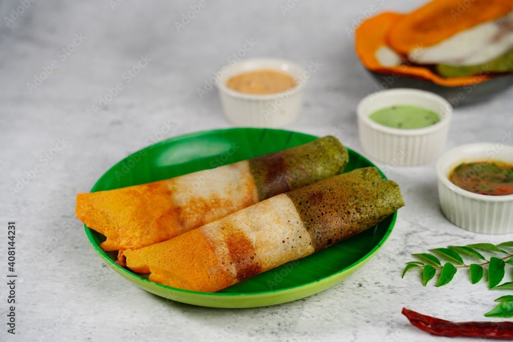 Indian flag color food - tri color dosa for Republic Independence day ...