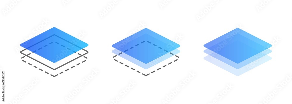 Layer line icon set. Layout sign.Vector on isolated white background ...