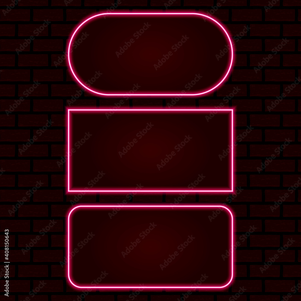 Vector neon frame. Neon pink light. Neon, frame png. Frames for text ...