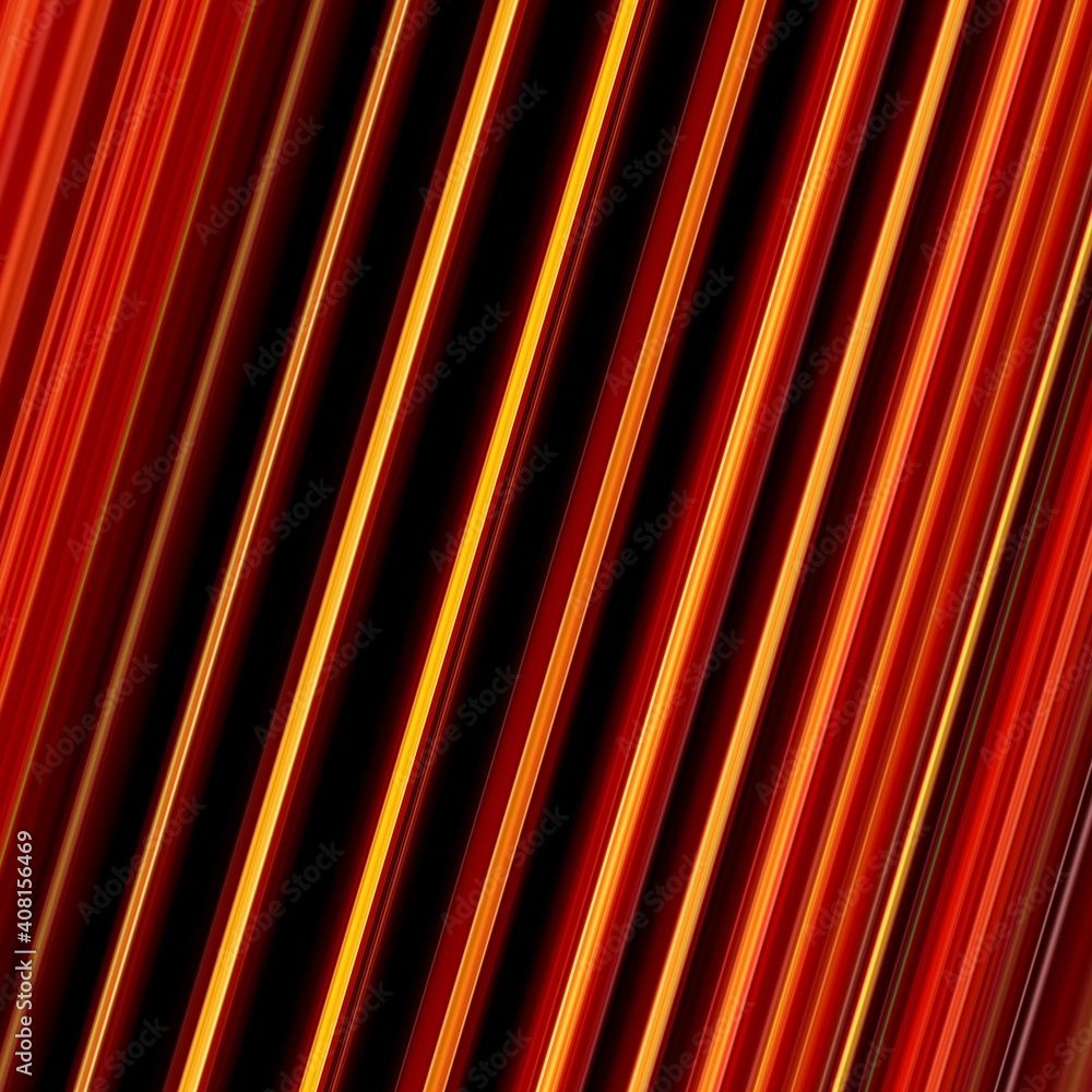 many diagonal red hot lines of flowing lava magnified by a single glass ...