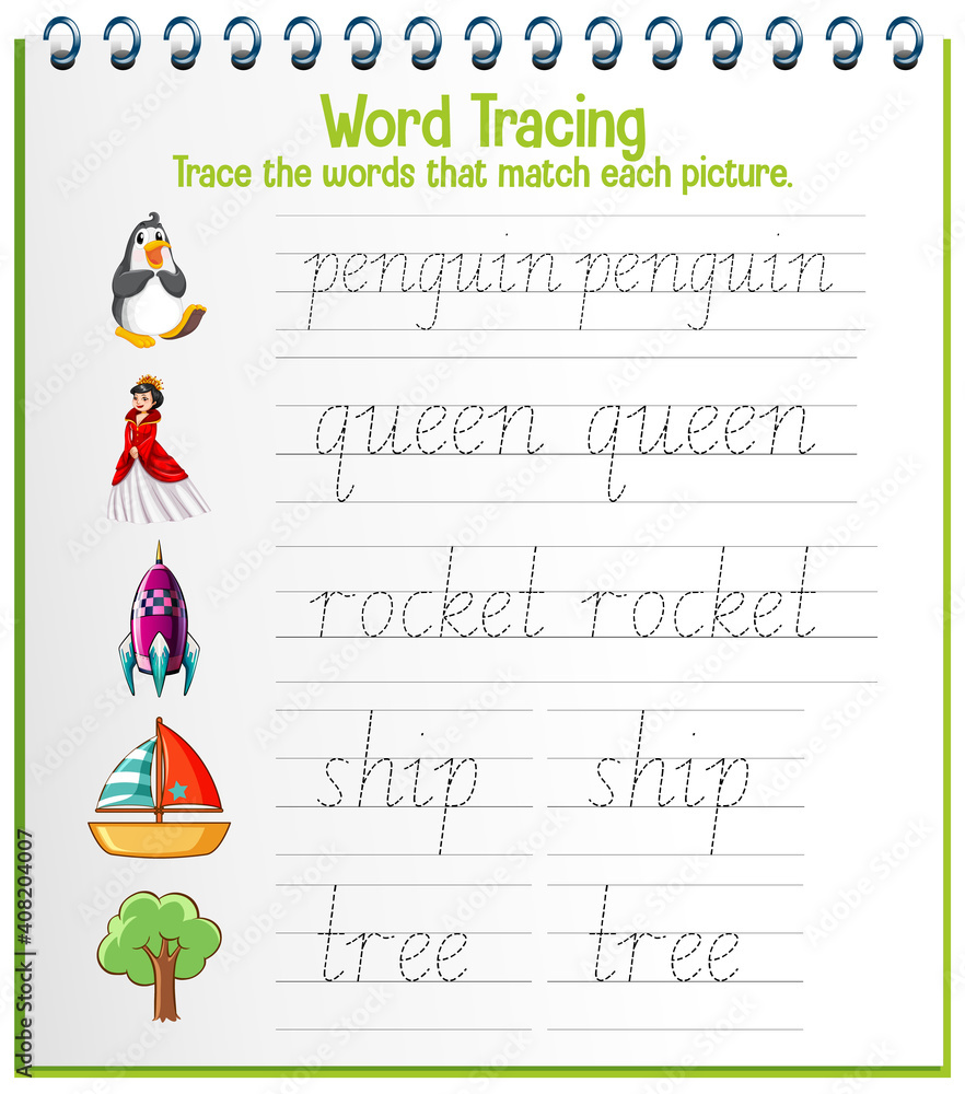 English alphabet tracing worksheets Stock Vector | Adobe Stock