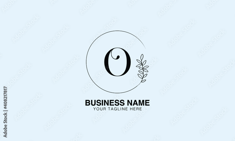 O OO Floral initial logo | initial based modern monogram creative logo ...