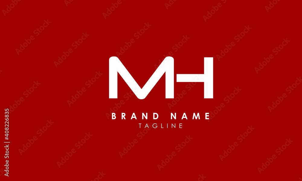 Alphabet letters Initials Monogram logo MH, HM, M and H, Alphabet ...