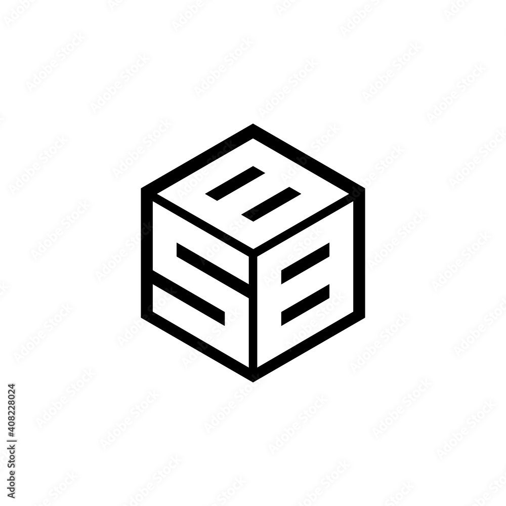 SBB letter logo design with white background in illustrator, cube logo ...