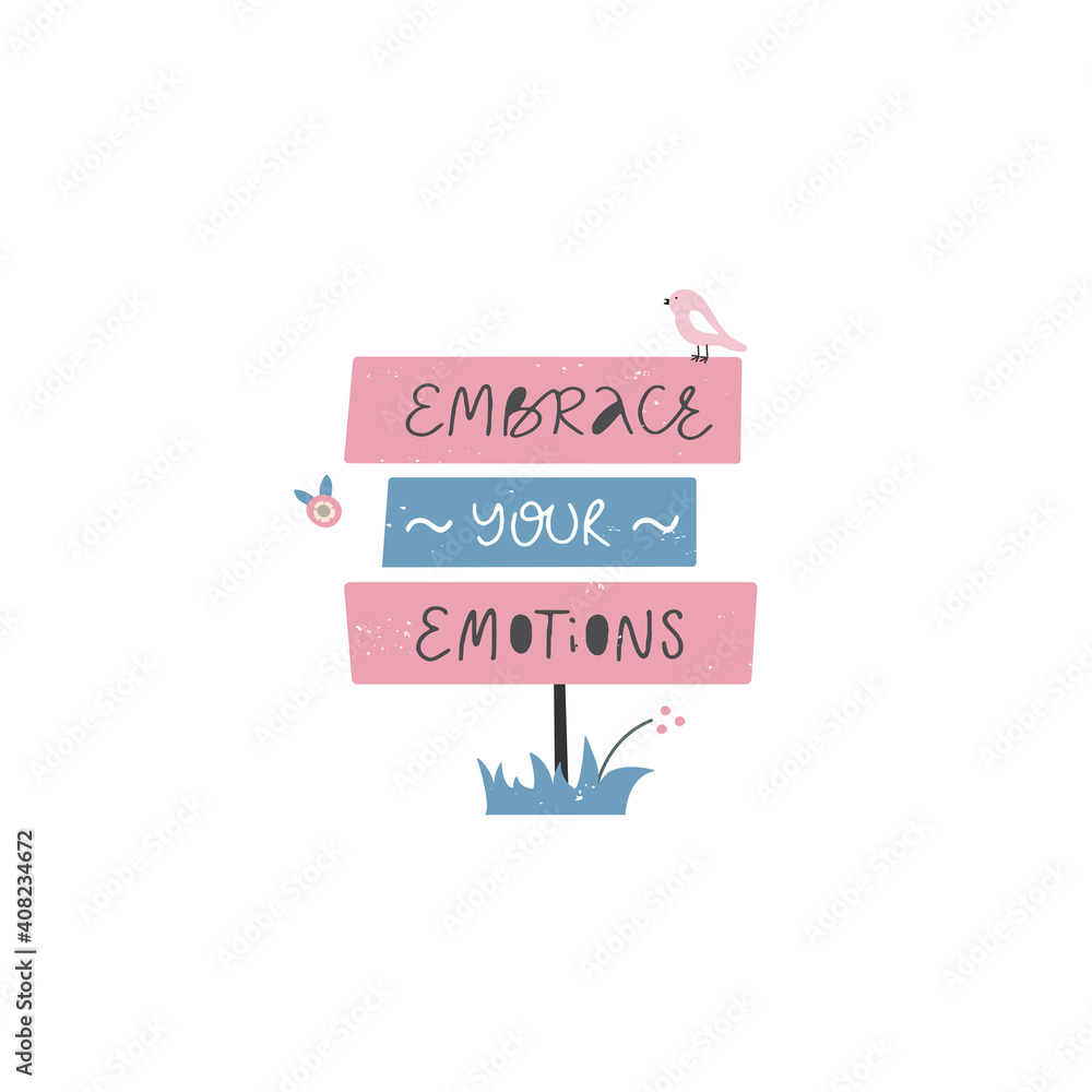 Self support cute hand drawn vector lettering. Stock Vector | Adobe Stock