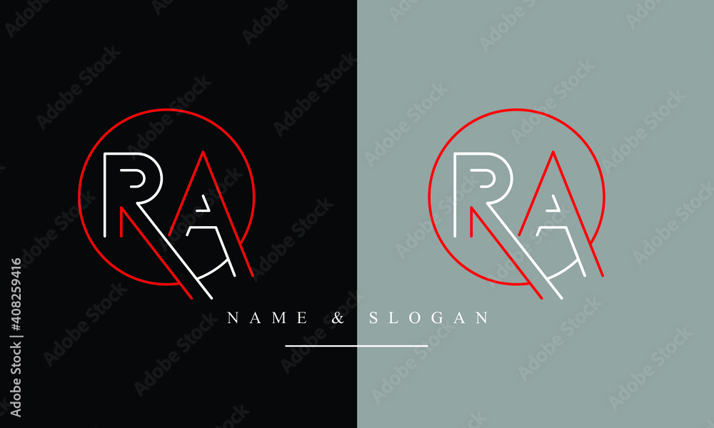 RA, AR, R, A Letter Logo Design with Creative Modern Trendy Typography ...