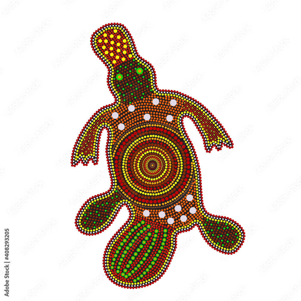 Platypus isolated on white background. Australia aboriginal duck bill ...