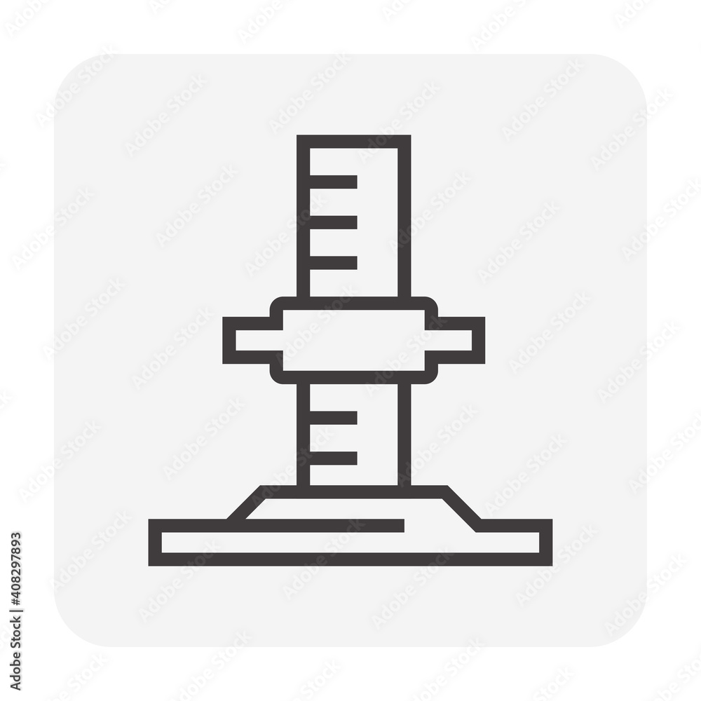 Base jack or plate vector icon. Item is a construction equipment part ...