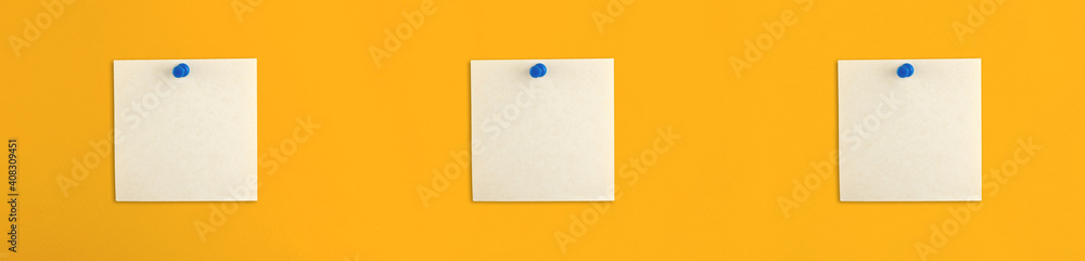 Creative layout and template with pinned notepad paper, banner for ...