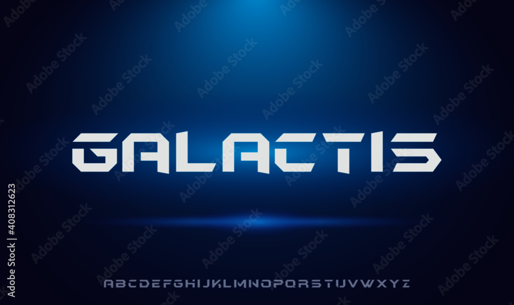 Galactis, abstract technology science space alphabet uppercase font ...