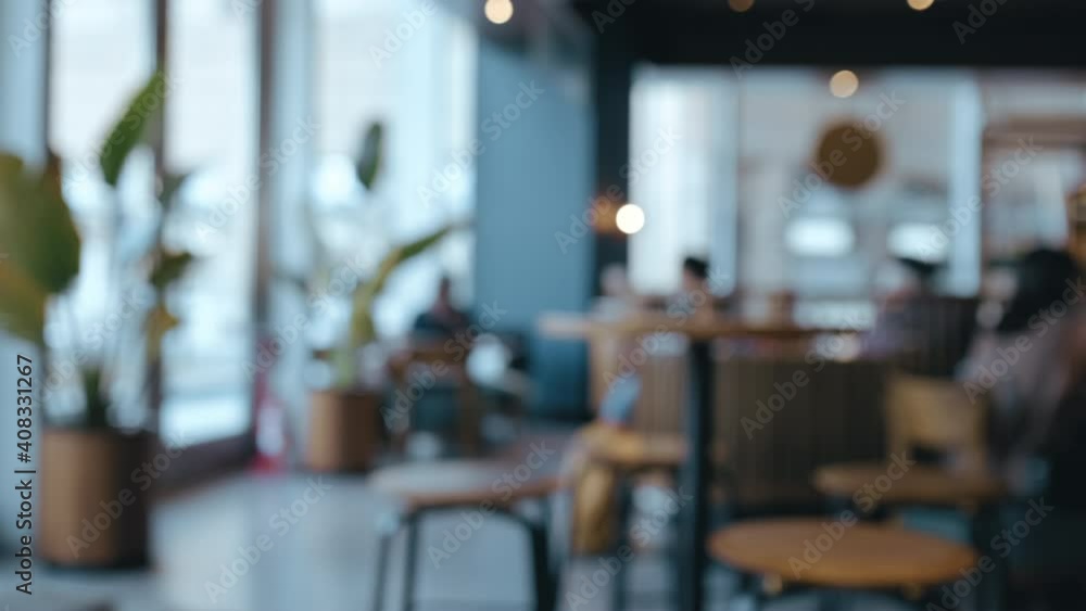 Abstract blur defocus coffee shop cafe and restaurant interior ...