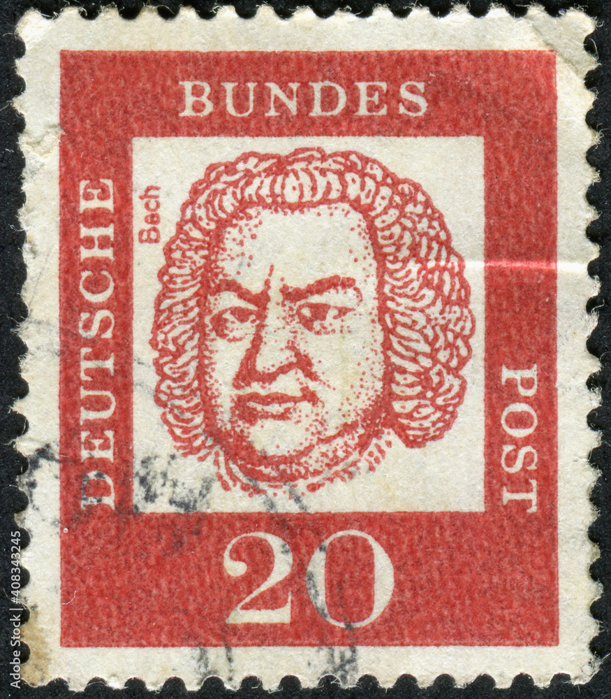 GERMANY - CIRCA 1961: Postage stamp printed in the Germany shows Johann ...
