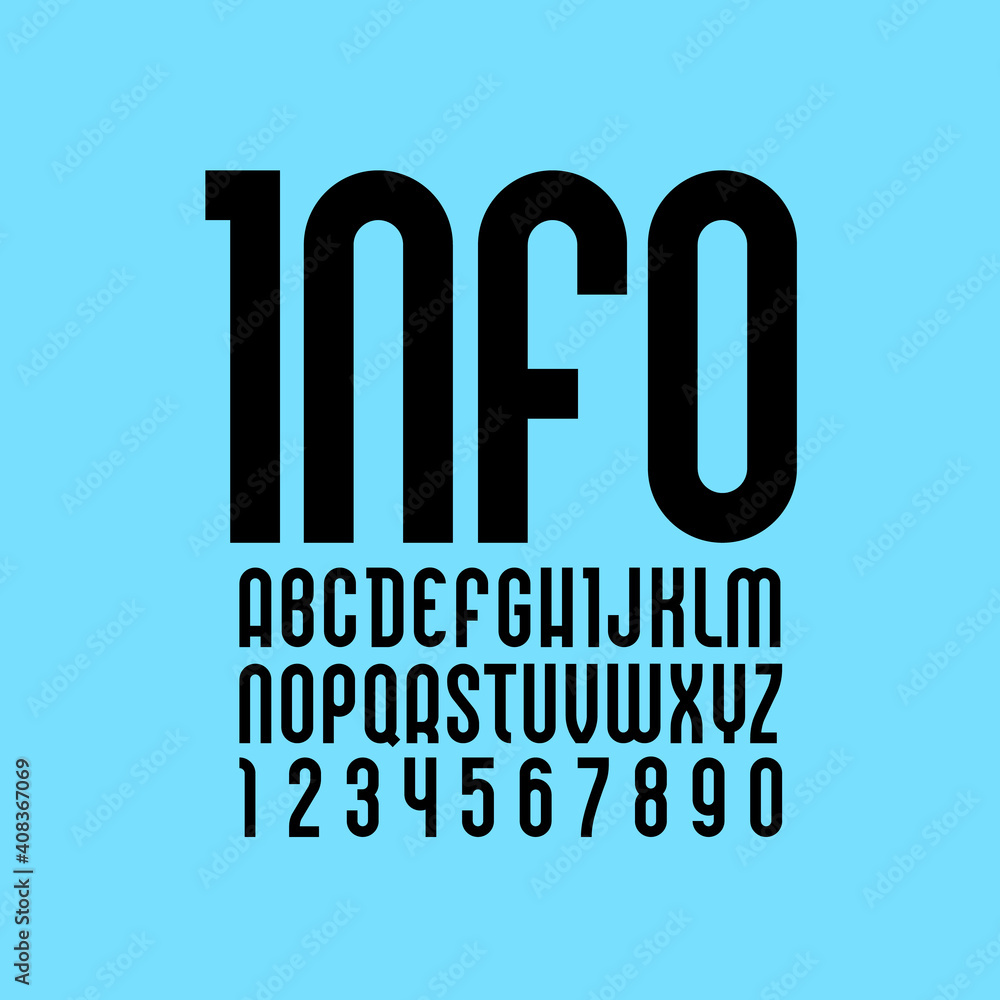 Elegant font, Trendy alphabet, black vector letters on a color ...