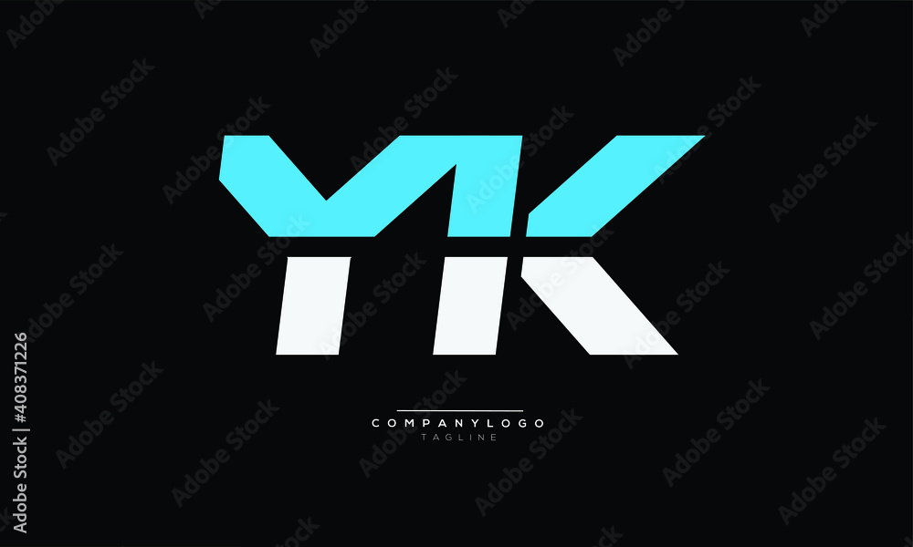 YK icon monogram letter text alphabet logo design Stock Vector | Adobe ...