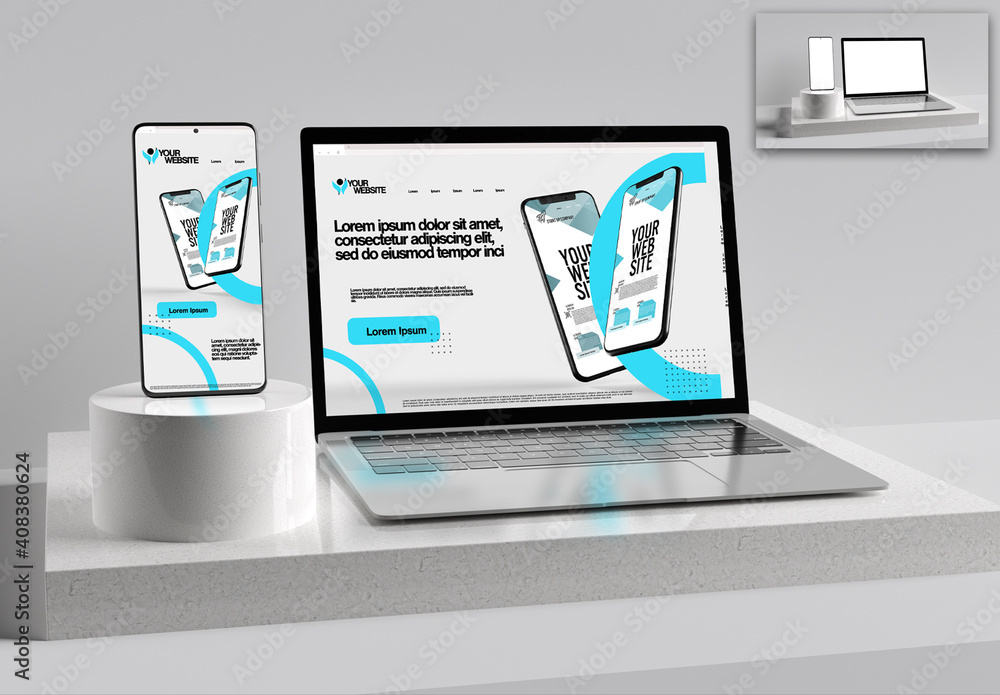 Mockup of Electronic Device Stock Template | Adobe Stock