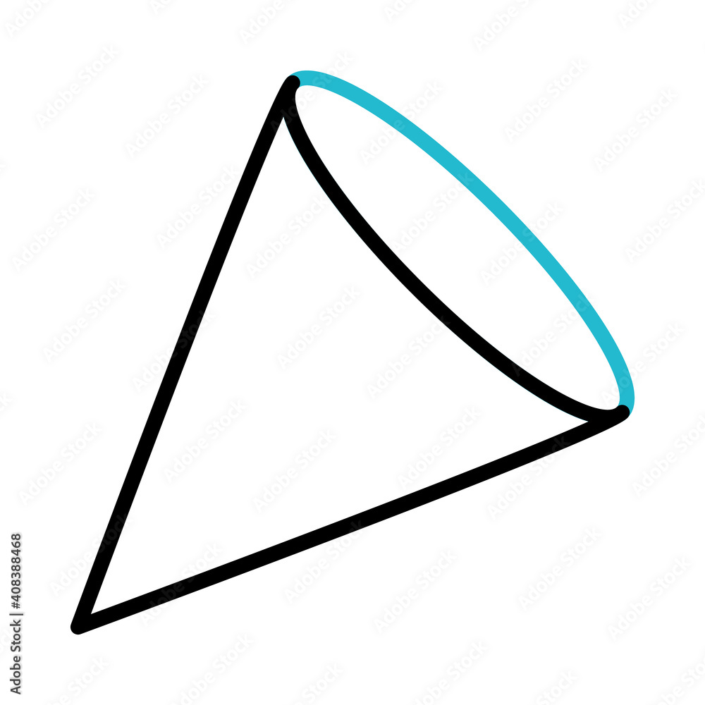 geometric shape, icon of cone, colorful design Stock Vector | Adobe Stock