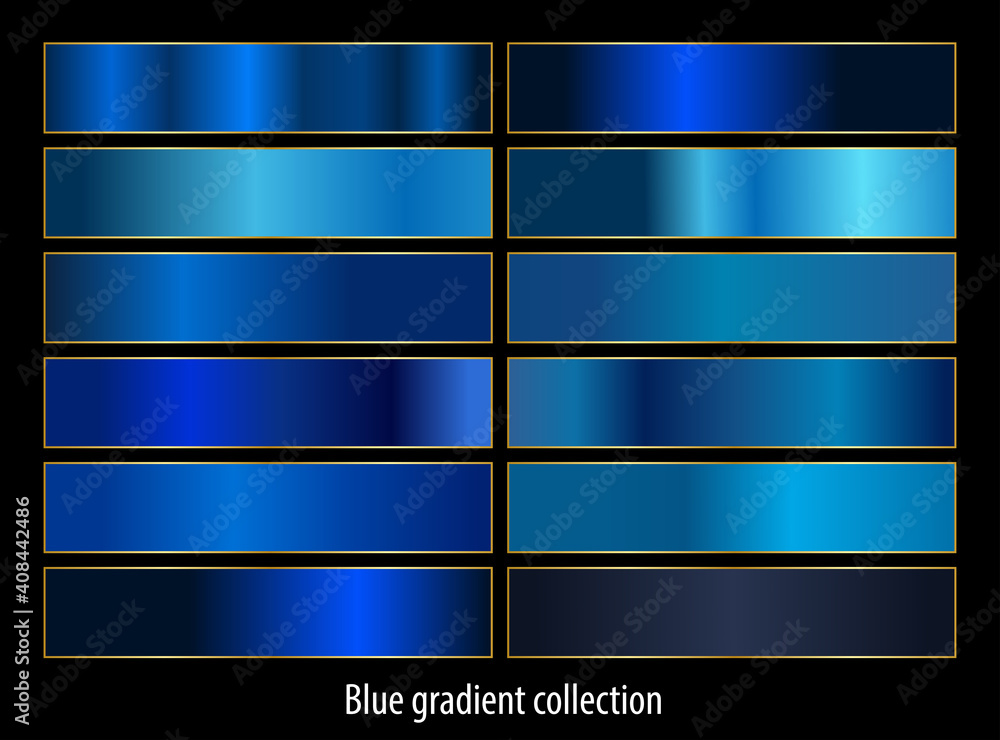 Abstract Blue gradients set collection Stock Vector | Adobe Stock