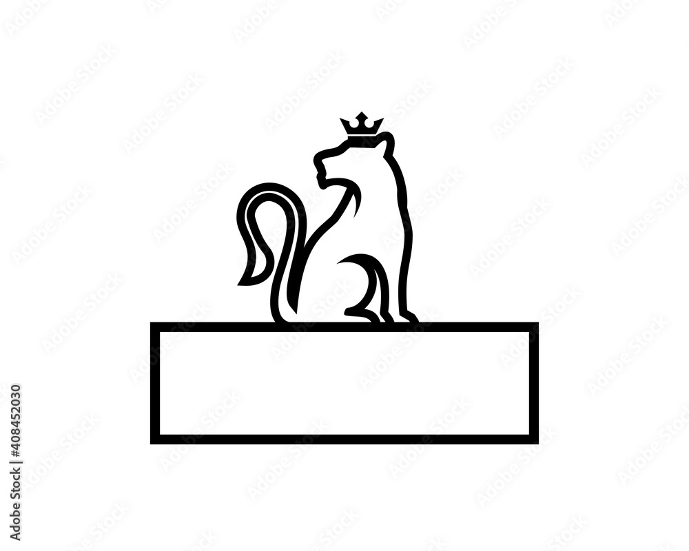 emblem lioness logo vector Stock Vector | Adobe Stock