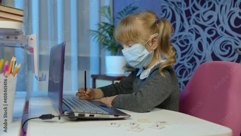 Online learning, distance education, lesson at home, technology for ...