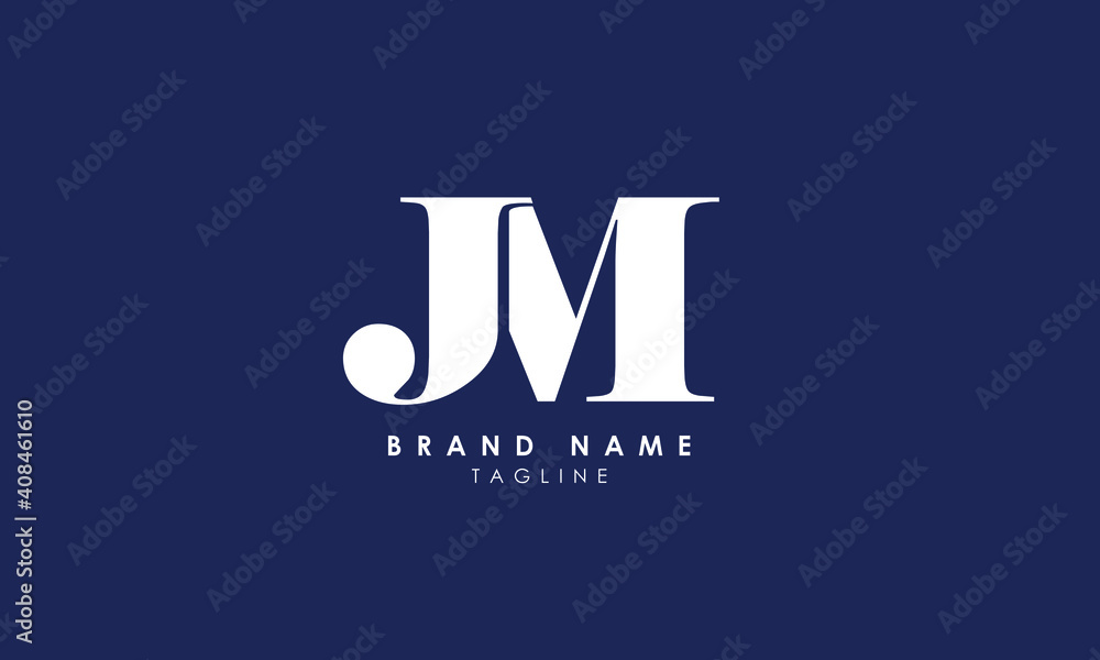 Alphabet letters Initials Monogram logo JM, MJ, J and M, Alphabet ...