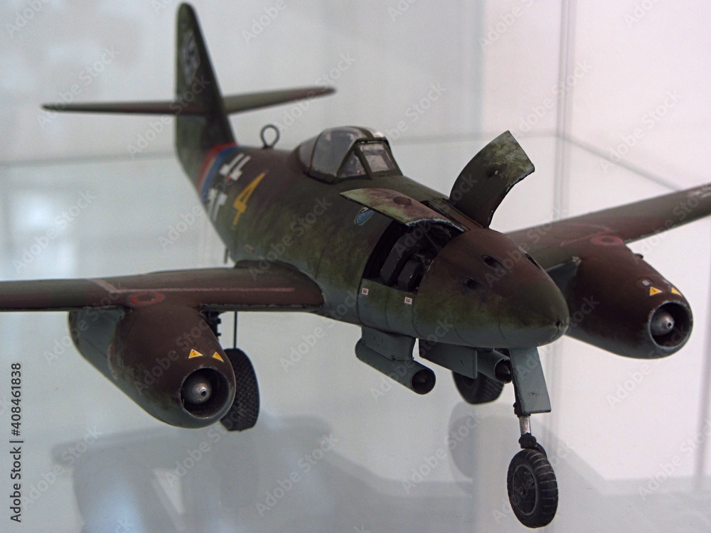 PIESTANY, SK - OCTOBER 10, 2020: Model of Nazi Germany jet-powered WW2 ...