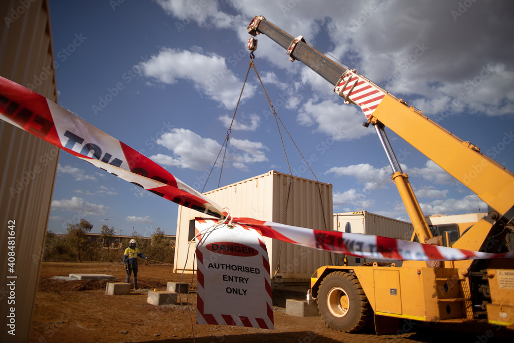 Safe workplace practices red, white warning danger tag tape sign ...