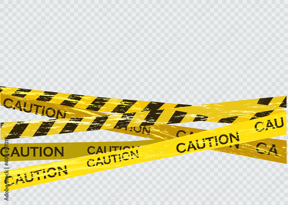 Caution lines isolated. Warning tapes. Danger signs. Stock Vector ...