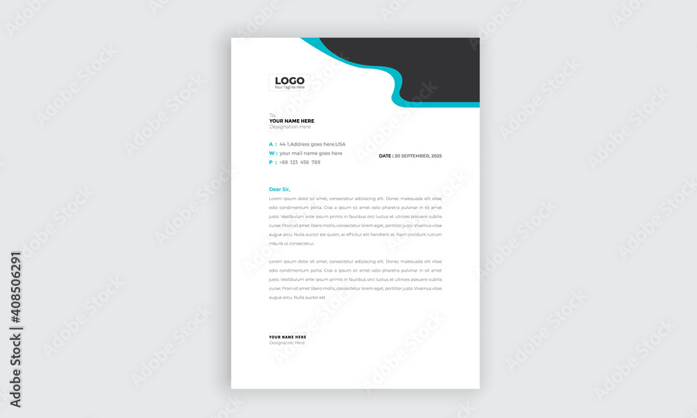 creative modern letter head templates for your project design with ...