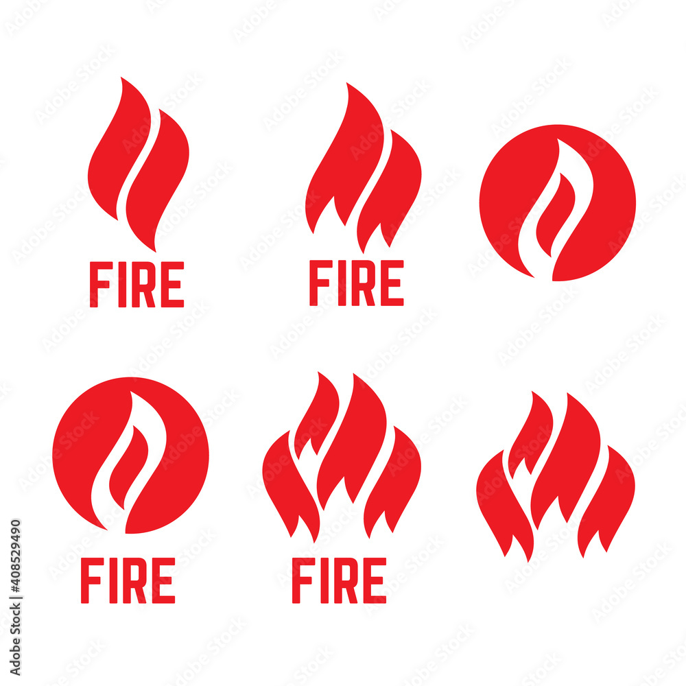 Fire logo vector. flame and fire vector symbol Stock Vector | Adobe Stock