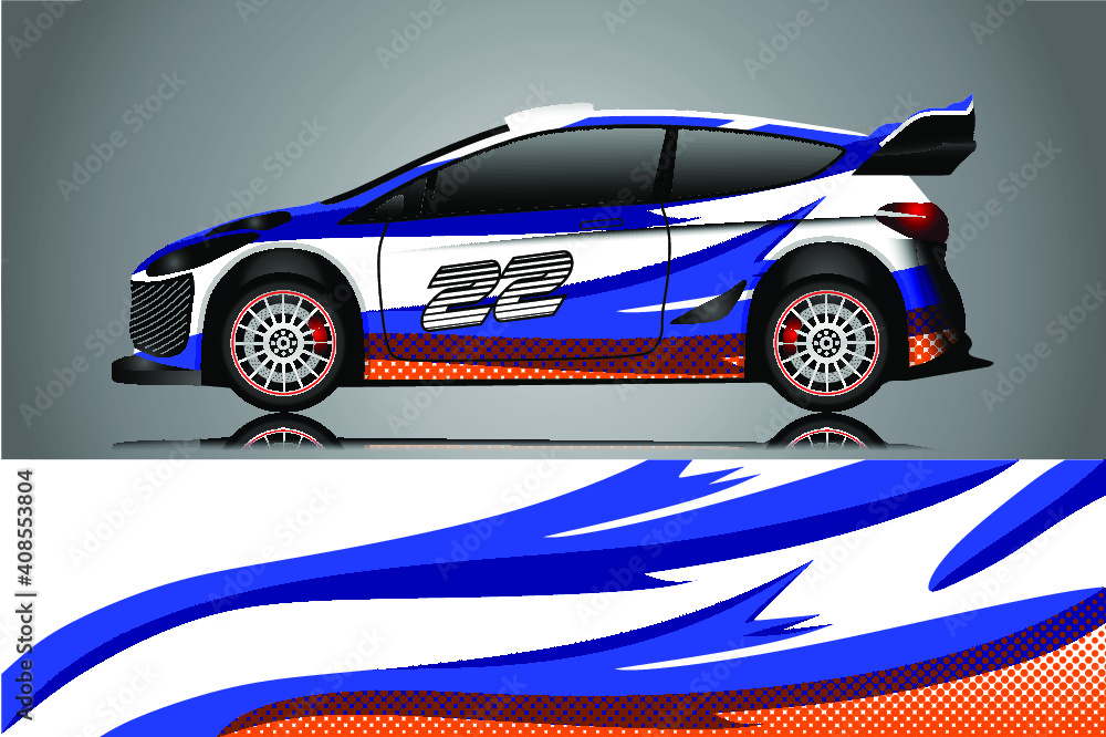 Racing Car decal wrap design. Graphic abstract livery designs for ...