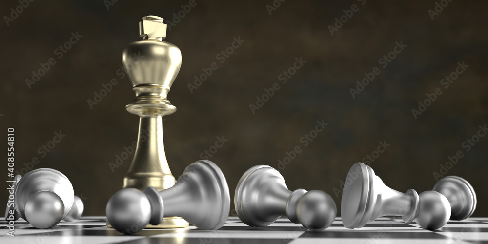 Leader winner success business concept in 3D rendering concept ...