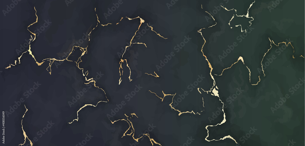 Gold dark marble background, Vector luxury pattern with golden foil ...