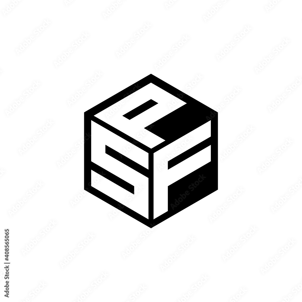SFP letter logo design with white background in illustrator, cube logo ...