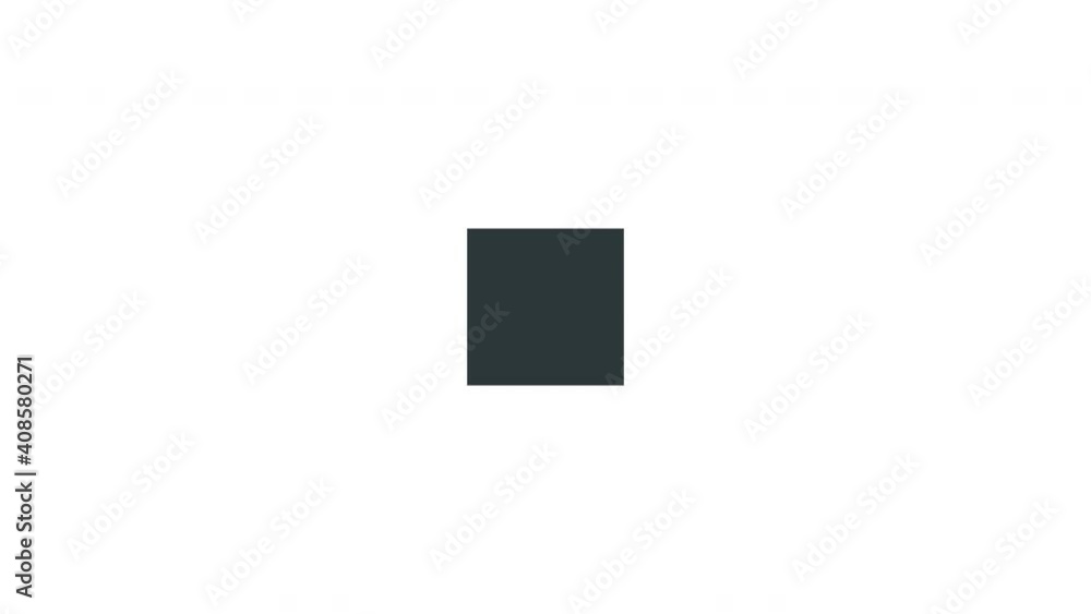 Loop video of nice smooth 3D cube spinning on white background for ...