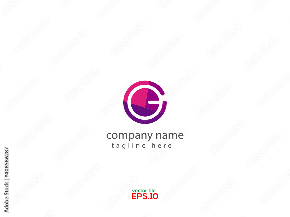G Tec technology logo design, Initial g colorful vector logo, Letter g ...