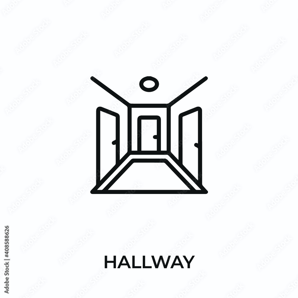 hallway icon vector. hallway sign symbol for modern design. Vector ...