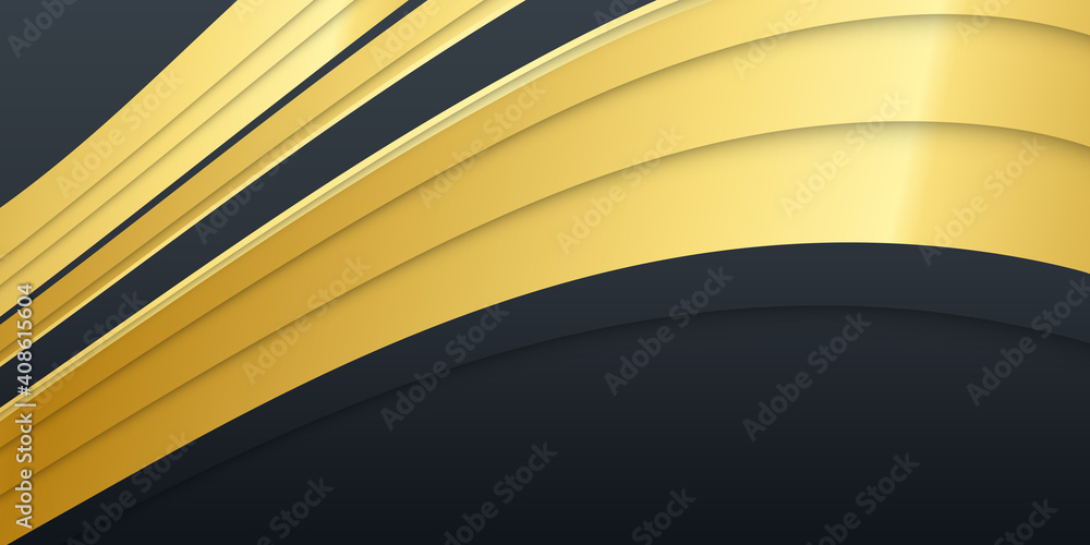 Abstract black and gold background with gold threads. Gold black ...