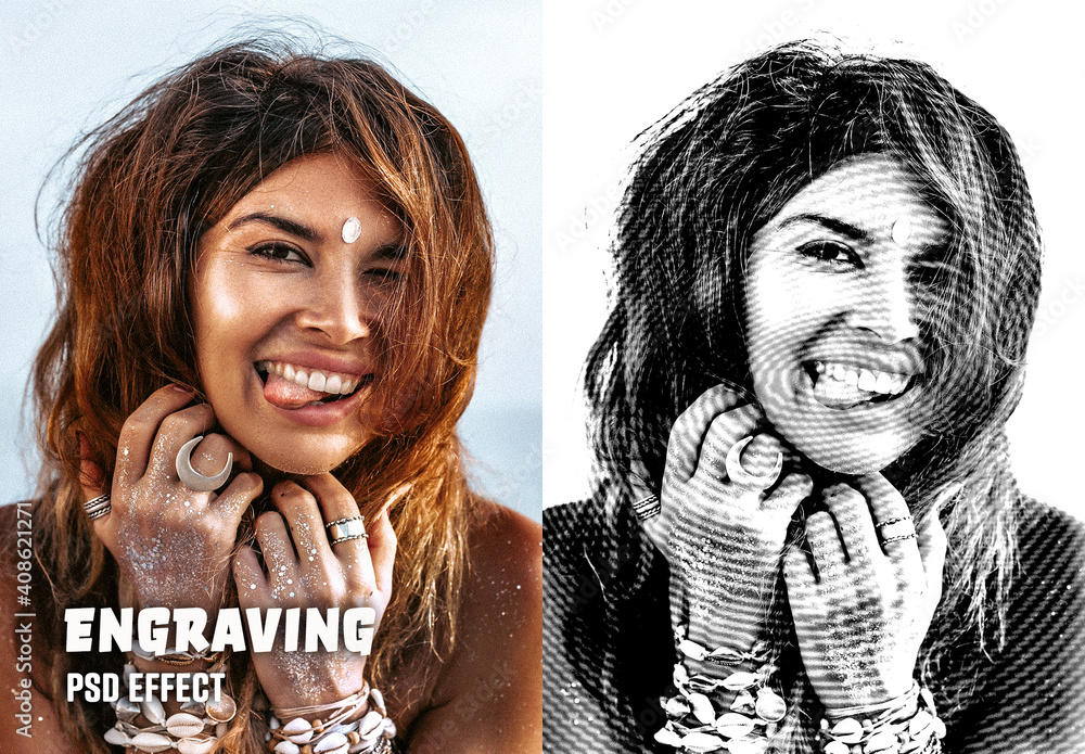 Engraving Effect Stock Template | Adobe Stock