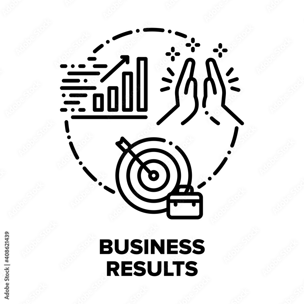 Business Result Vector Icon Concept. Process From Idea To Result ...