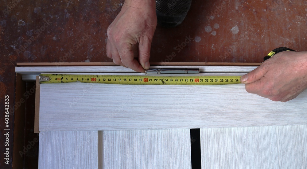 adjustment of the required distance when installing metal hinges on the ...