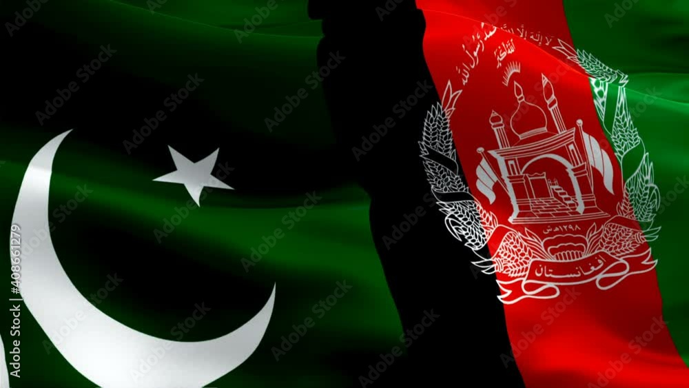 Pakistani and Afghan flag waving video in wind footage Full HD ...