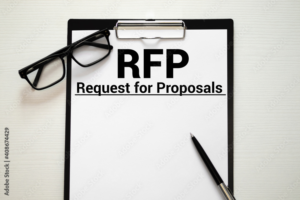 RFP- Request For Proposal written in notebook Stock Photo | Adobe Stock