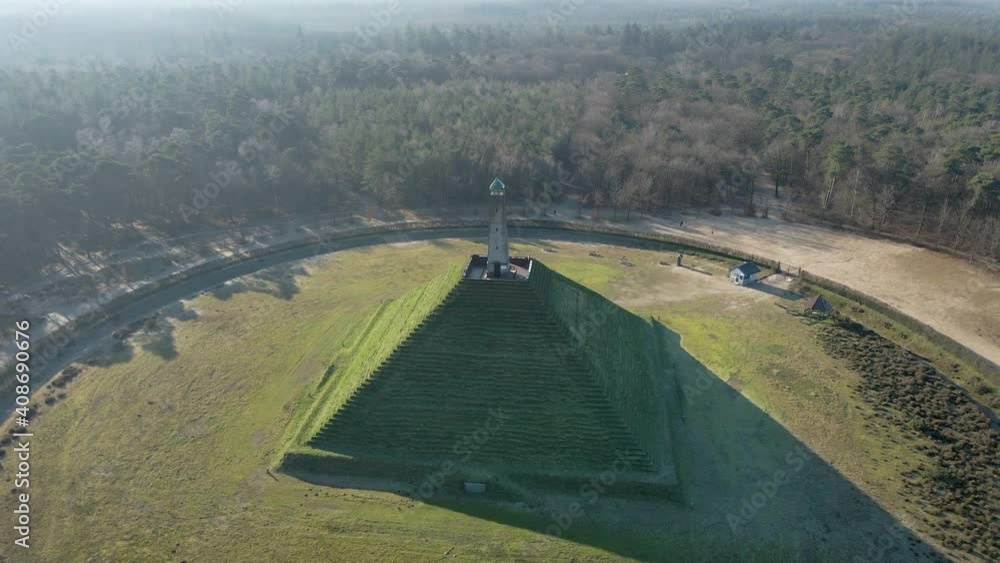 Video „Stunning aerial of Austerlitz pyramid in the Netherlands. Drone ...