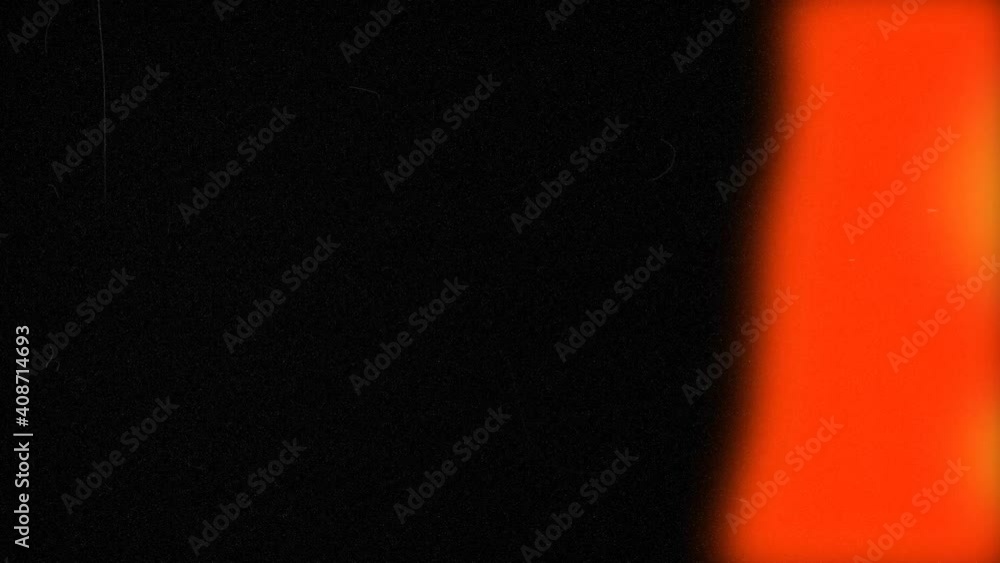 Red light leak on a black screen. Film grain with light leaks Super8 in ...