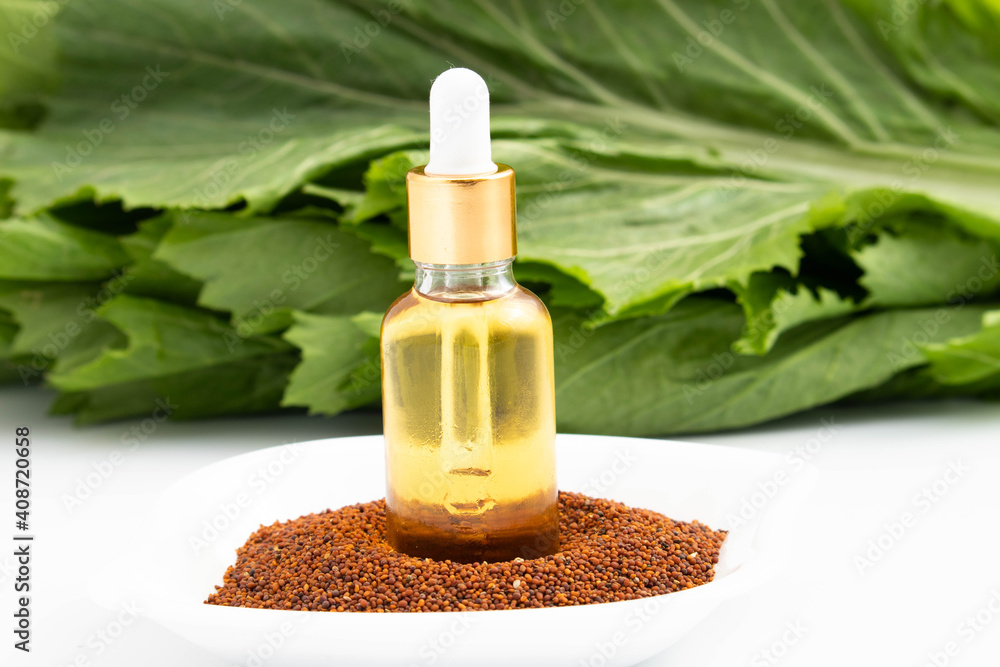 Essential Oil Of Brown Sarson Or Chinese Black Mustard Rai Raya Or Raai ...